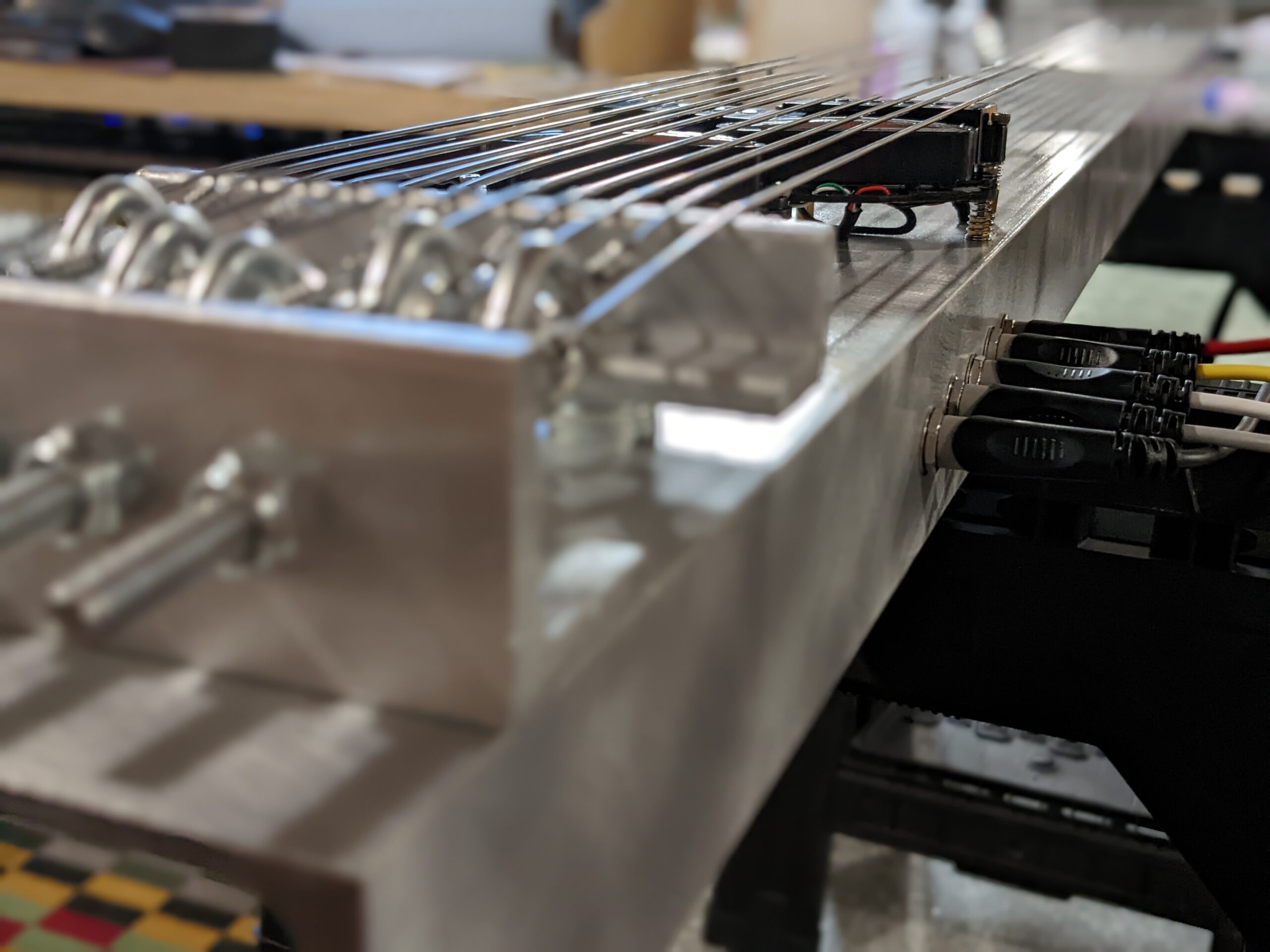 Maker Faire | Null Beam: a 6 foot, 11-string aluminum electric concept ...