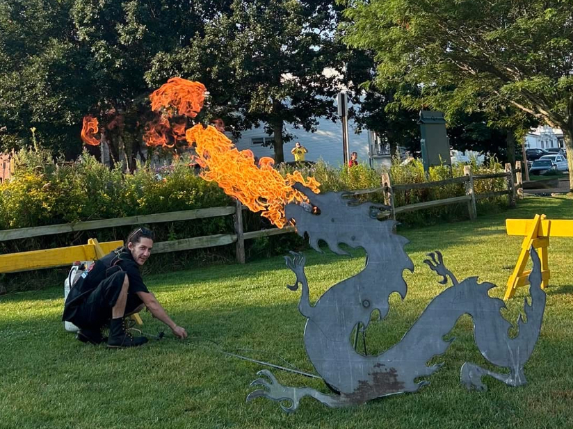 Maker Faire | Adam Foster, Fire Artist Presenting: Magma-Pumpkin-Dragon ...