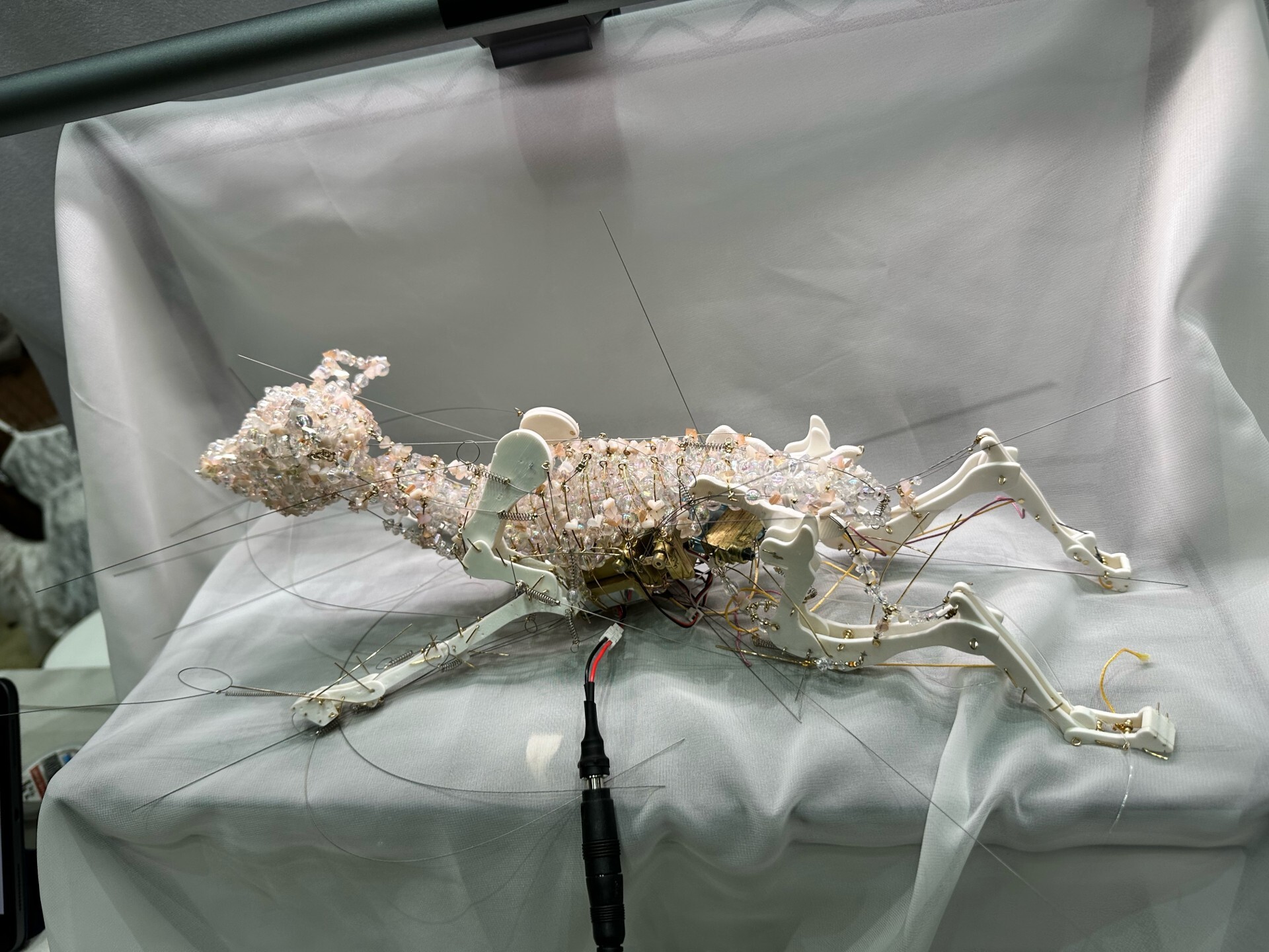 Maker Faire | A fawn-like robot made of beads, inspired by the ...