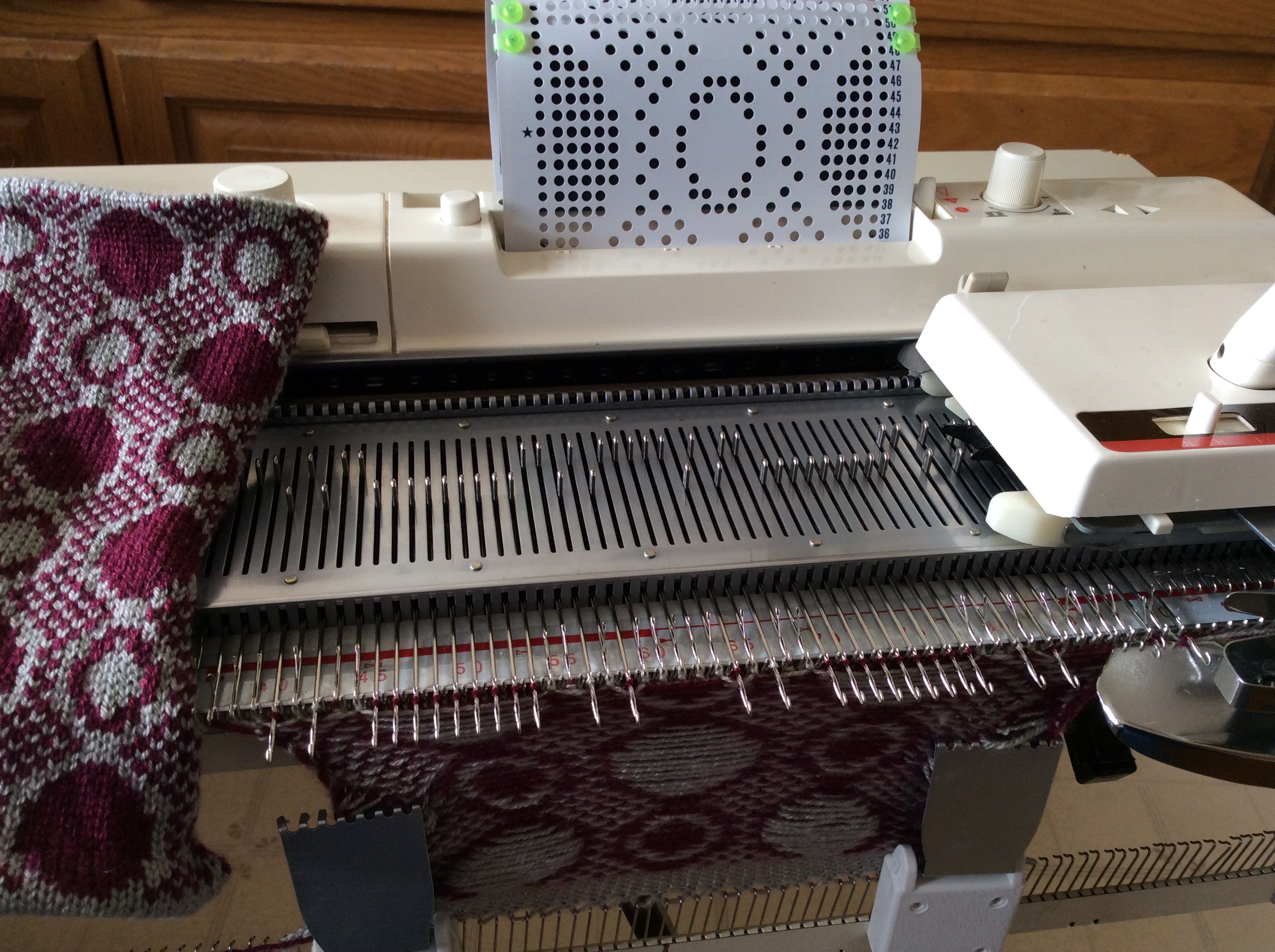 Maker Faire | Machine knitting - punchcards and Arduino hacks