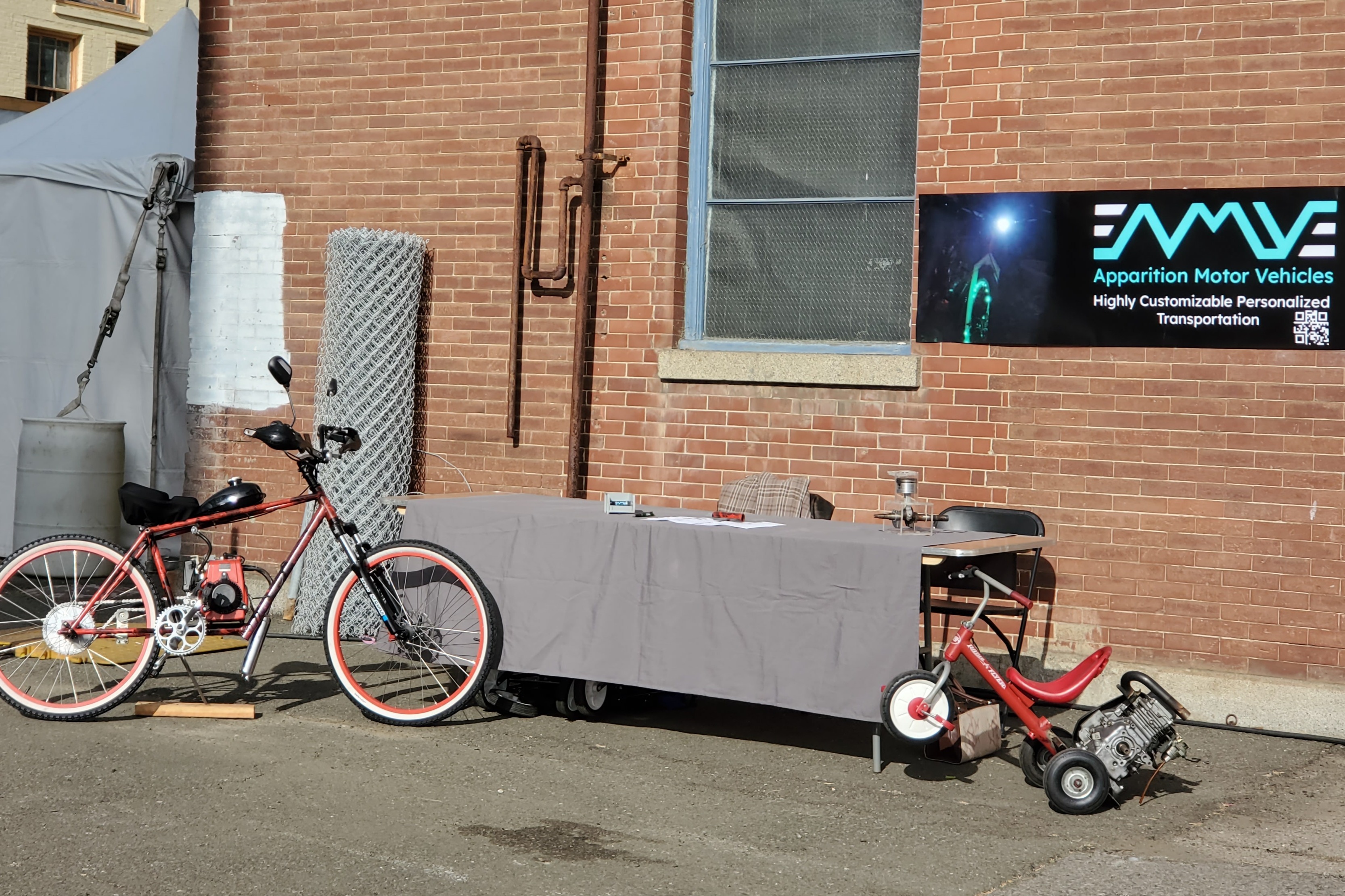 Maker Faire | Motorized Bikes, Mini Moto Trike, and see-through engine ...